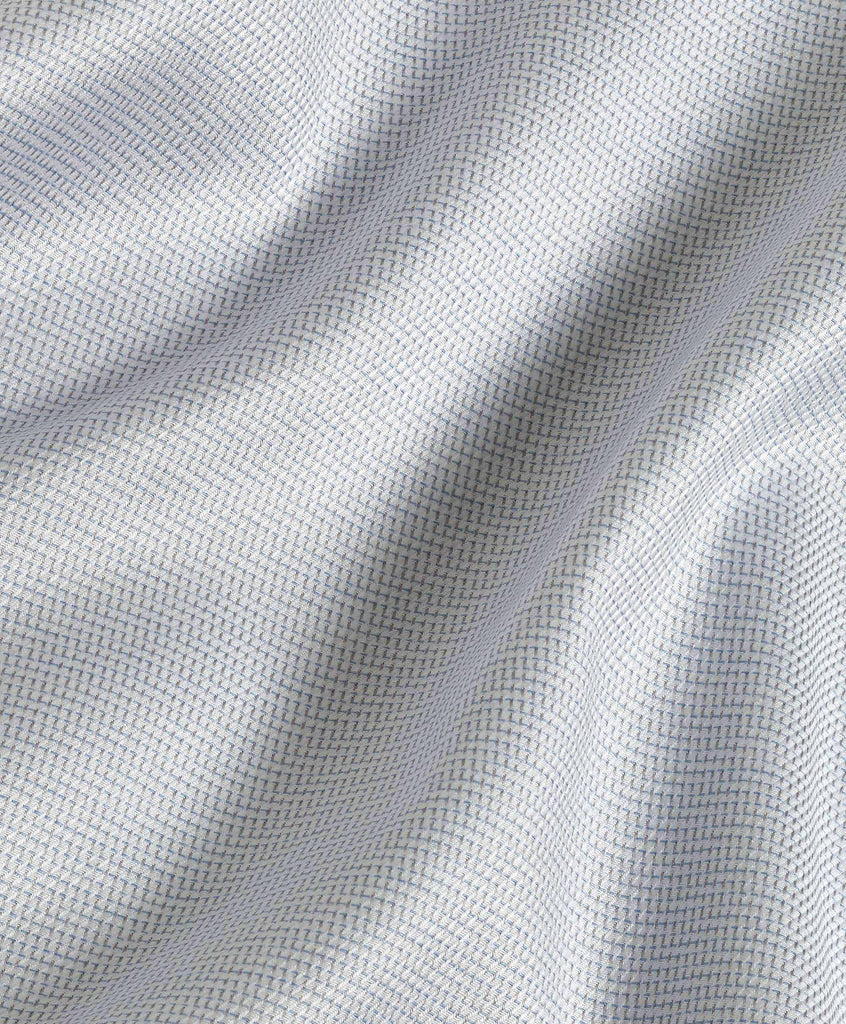 SBSP11012112 | White & Pearl Stretch Dress Shirt - David Donahue